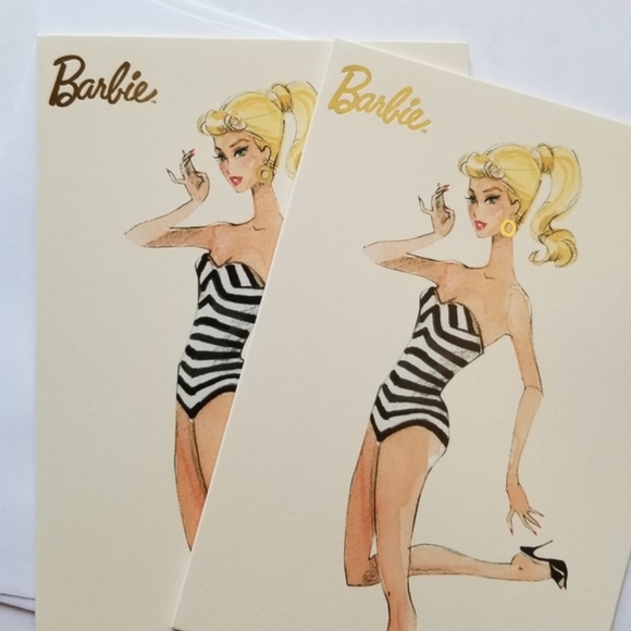 Barbie | Accessories | Barbie Notecards And Envelope Set By Robert Best ...